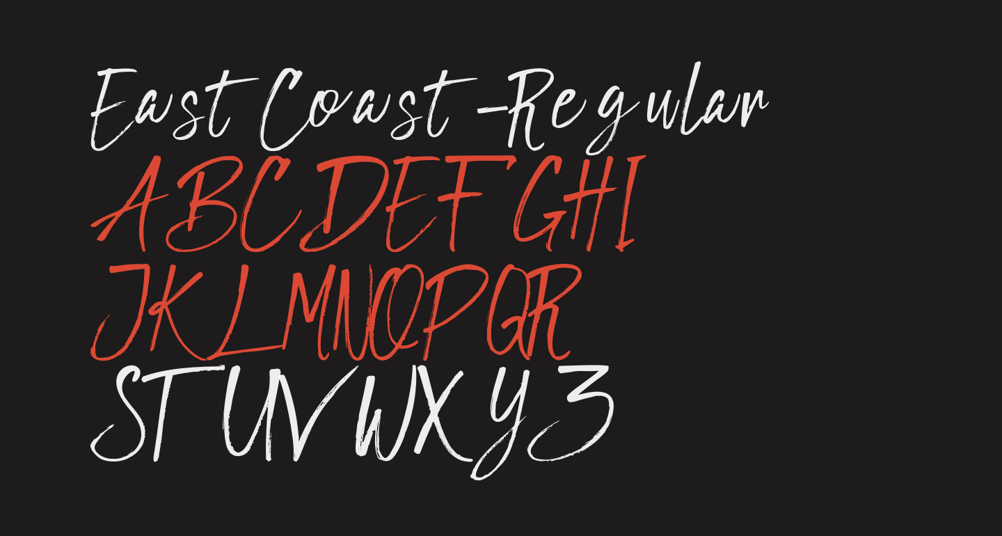 EastCoast-Regular free Font - What Font Is