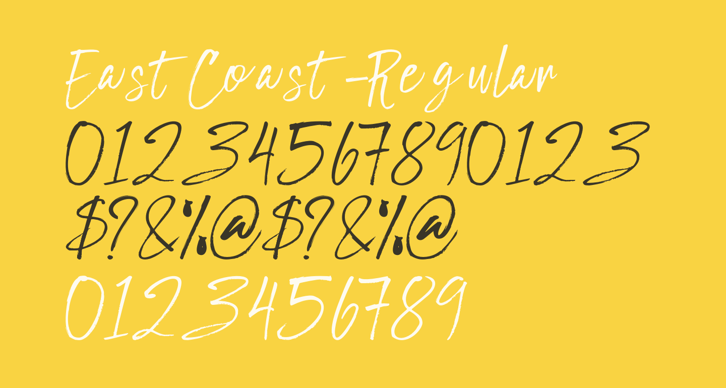 EastCoast-Regular free Font - What Font Is