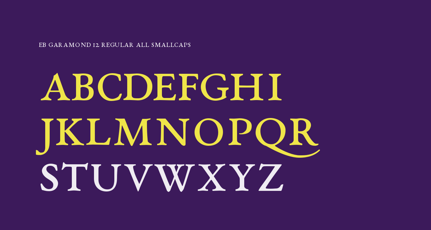 EB Garamond 12 Regular All SmallCaps free Font - What Font Is