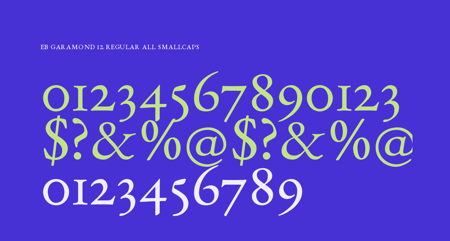EB Garamond 12 Regular All SmallCaps free Font - What Font Is
