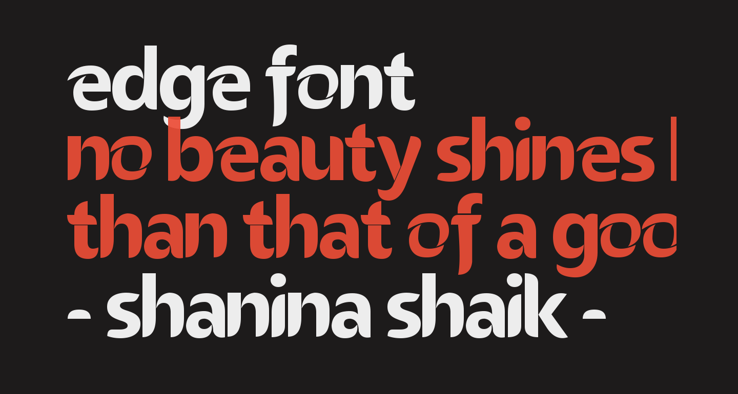 Edge free Font - What Font Is