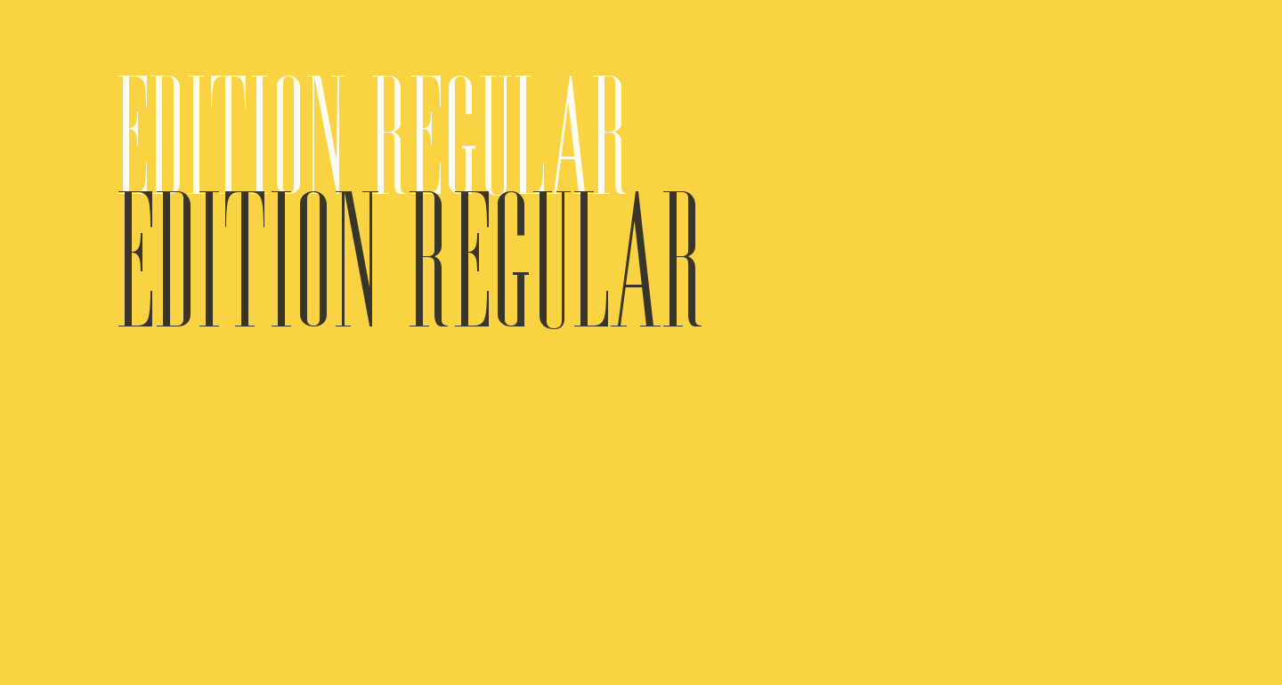 Edition Regular free Font - What Font Is