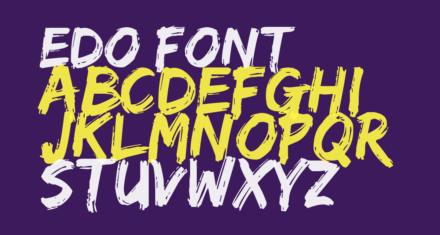 Edo free Font - What Font Is