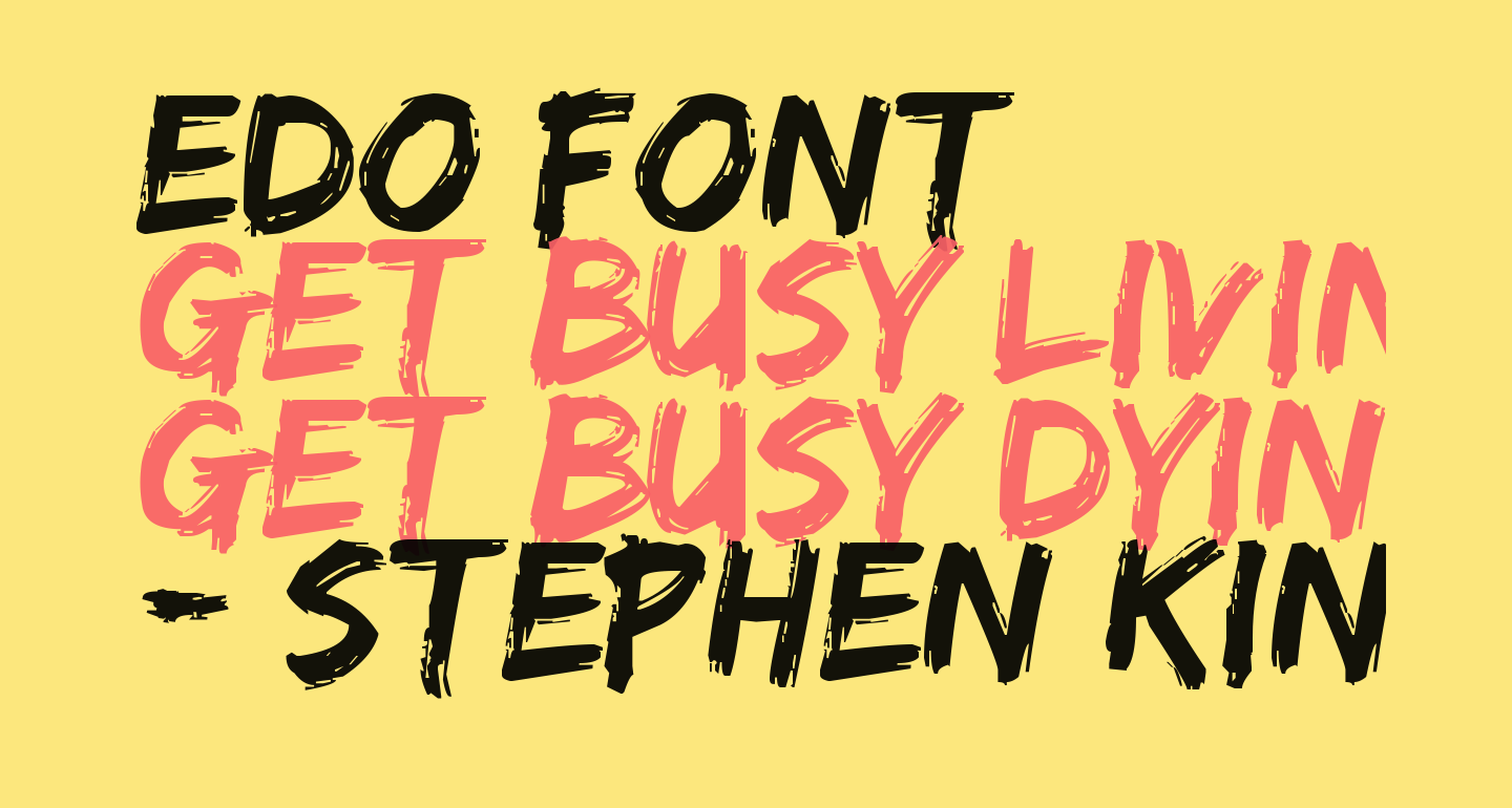 Edo free Font - What Font Is