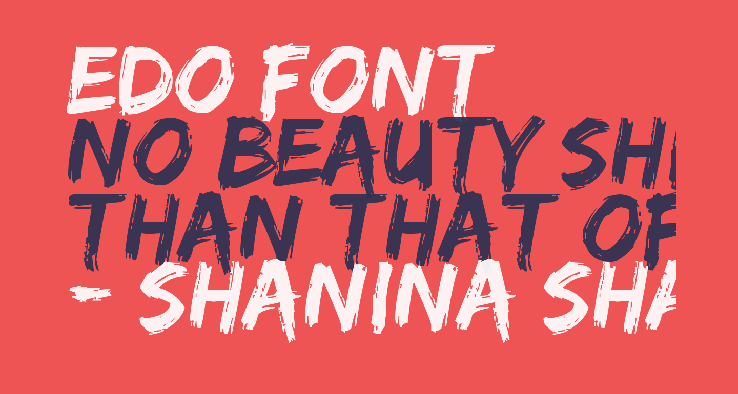 Edo free Font - What Font Is