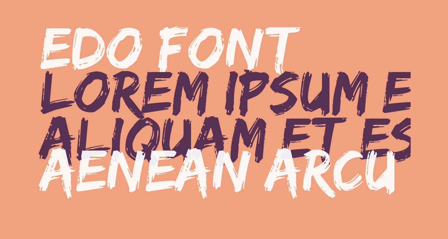Edo free Font - What Font Is