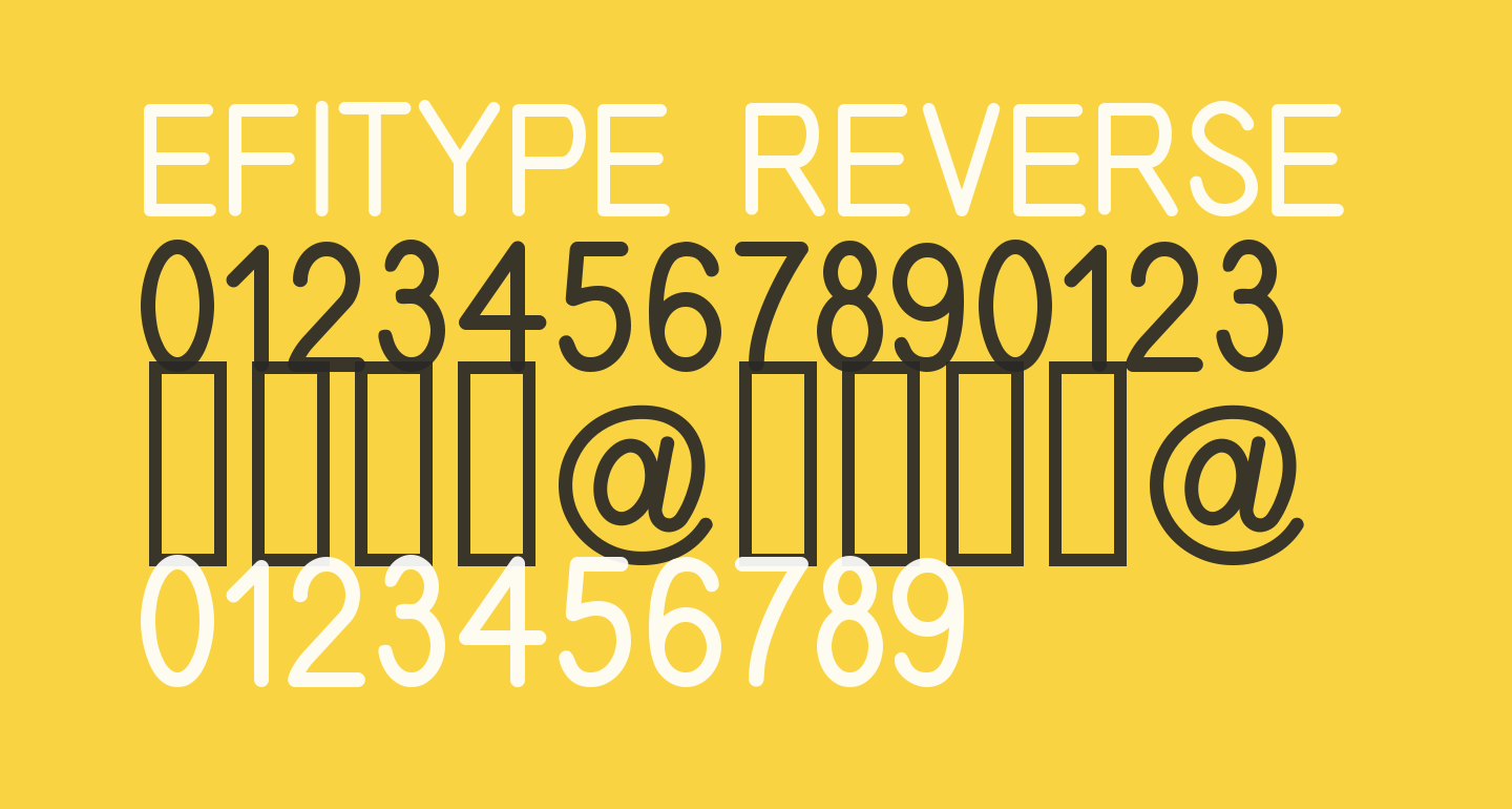 EFITYPE REVERSE Regular free Font - What Font Is