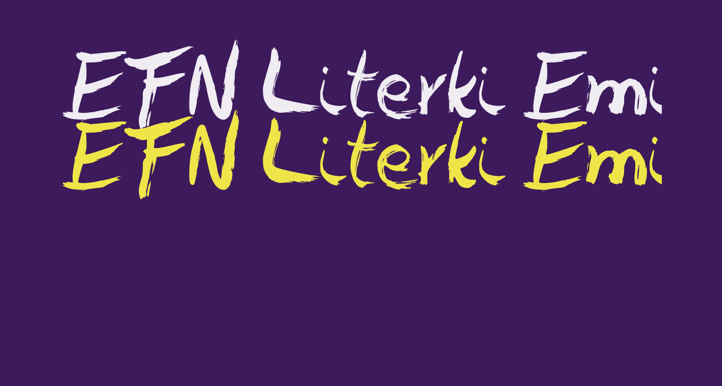 EFN Literki Emi free Font - What Font Is