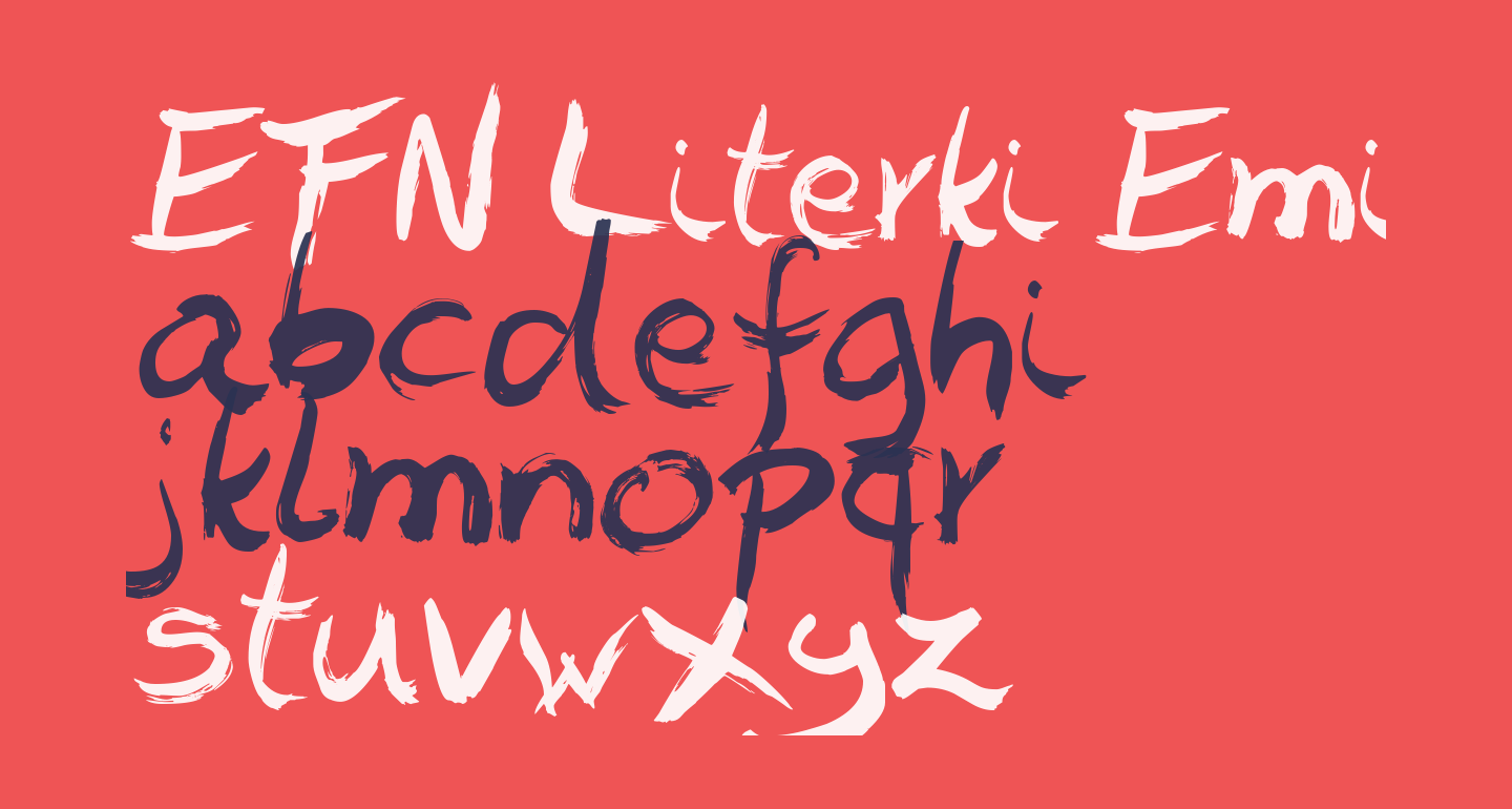 EFN Literki Emi free Font - What Font Is