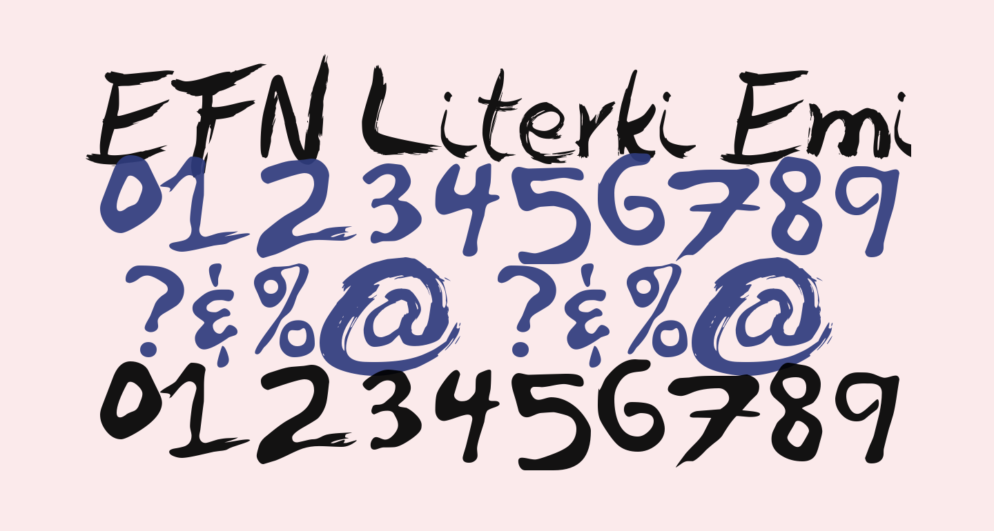EFN Literki Emi free Font - What Font Is