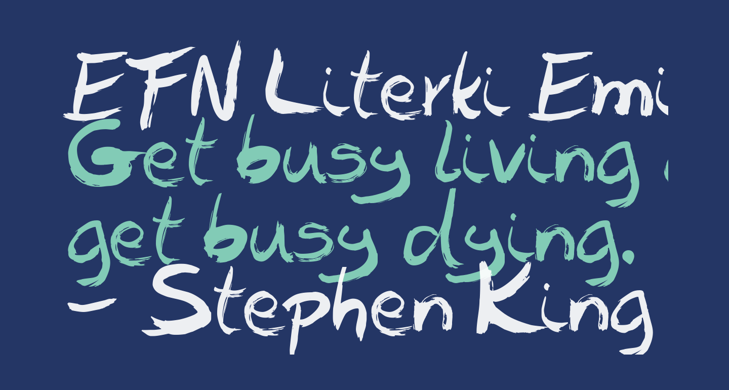 EFN Literki Emi free Font - What Font Is