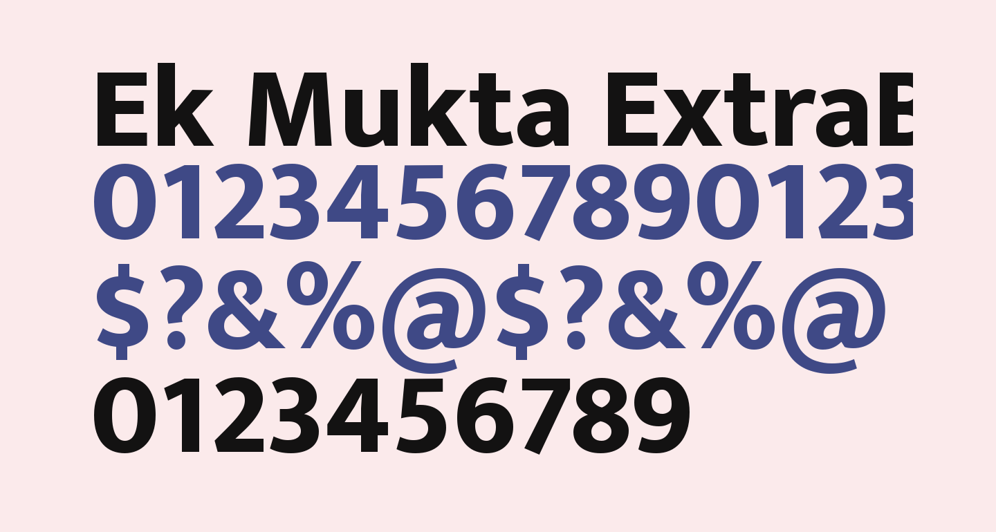 Ek Mukta ExtraBold free Font - What Font Is