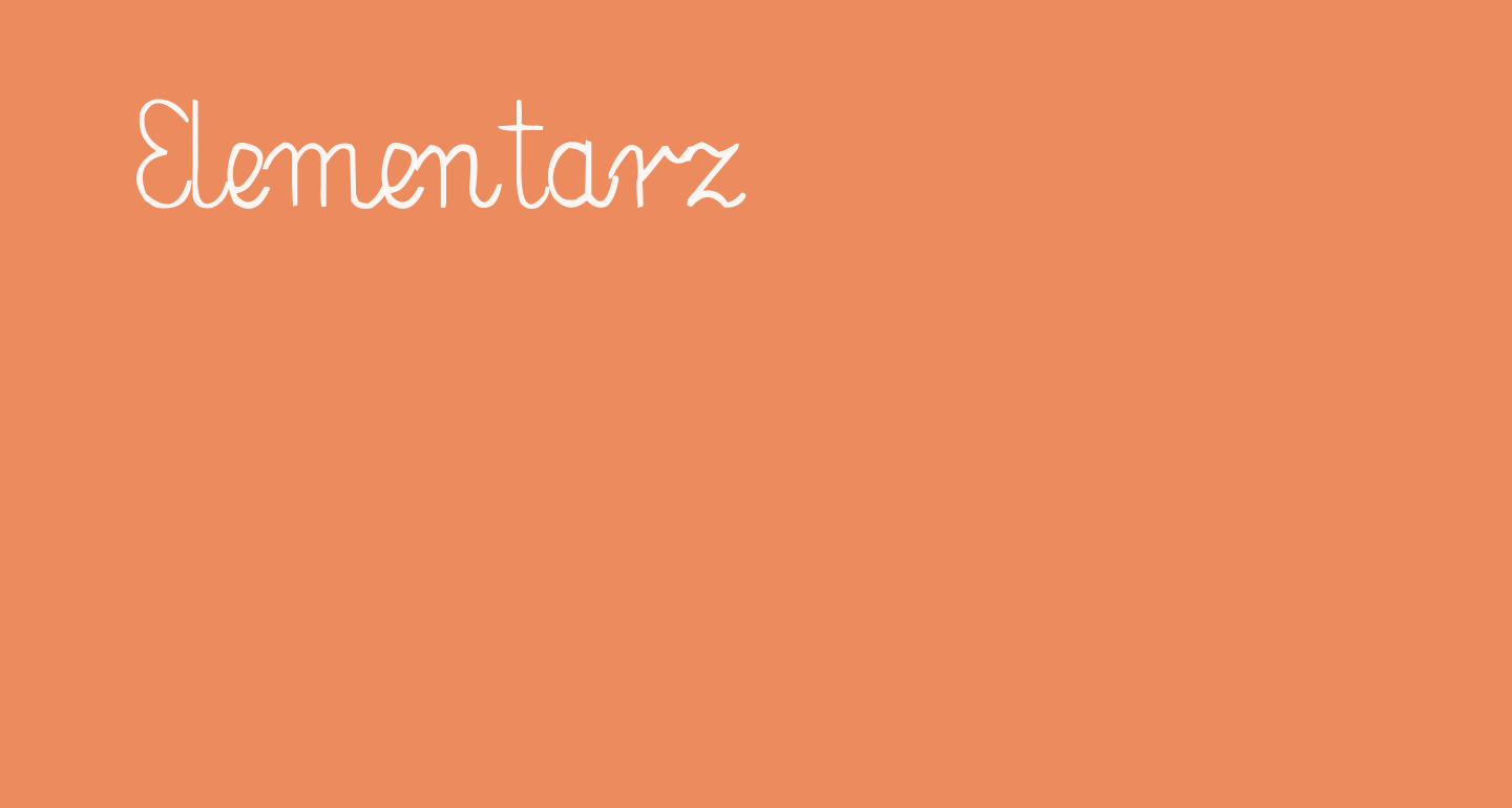 Elementarz free Font - What Font Is