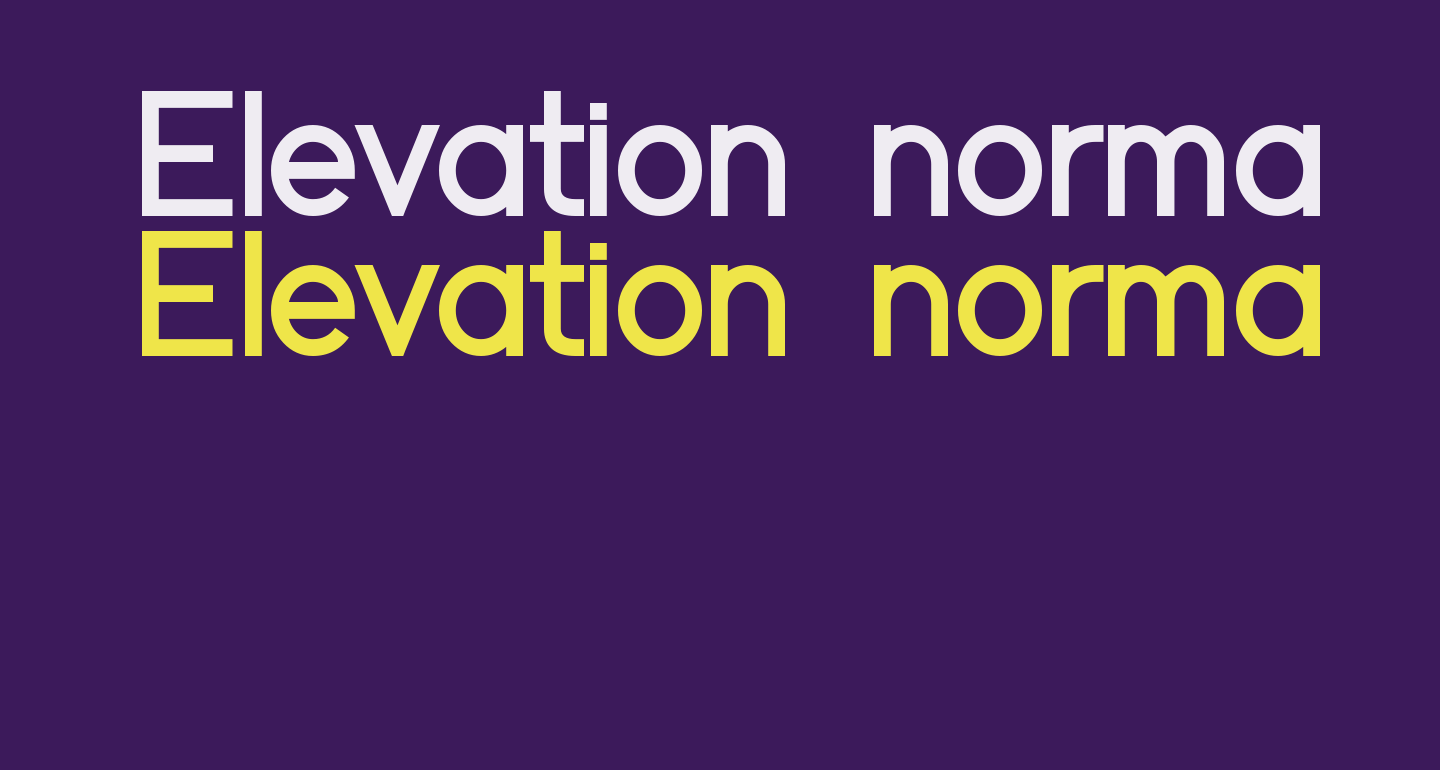 Elevation normal free Font - What Font Is