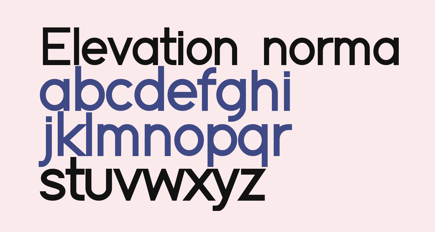 Elevation normal free Font - What Font Is