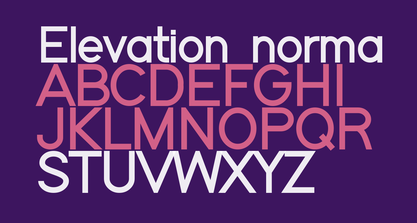 Elevation normal free Font - What Font Is
