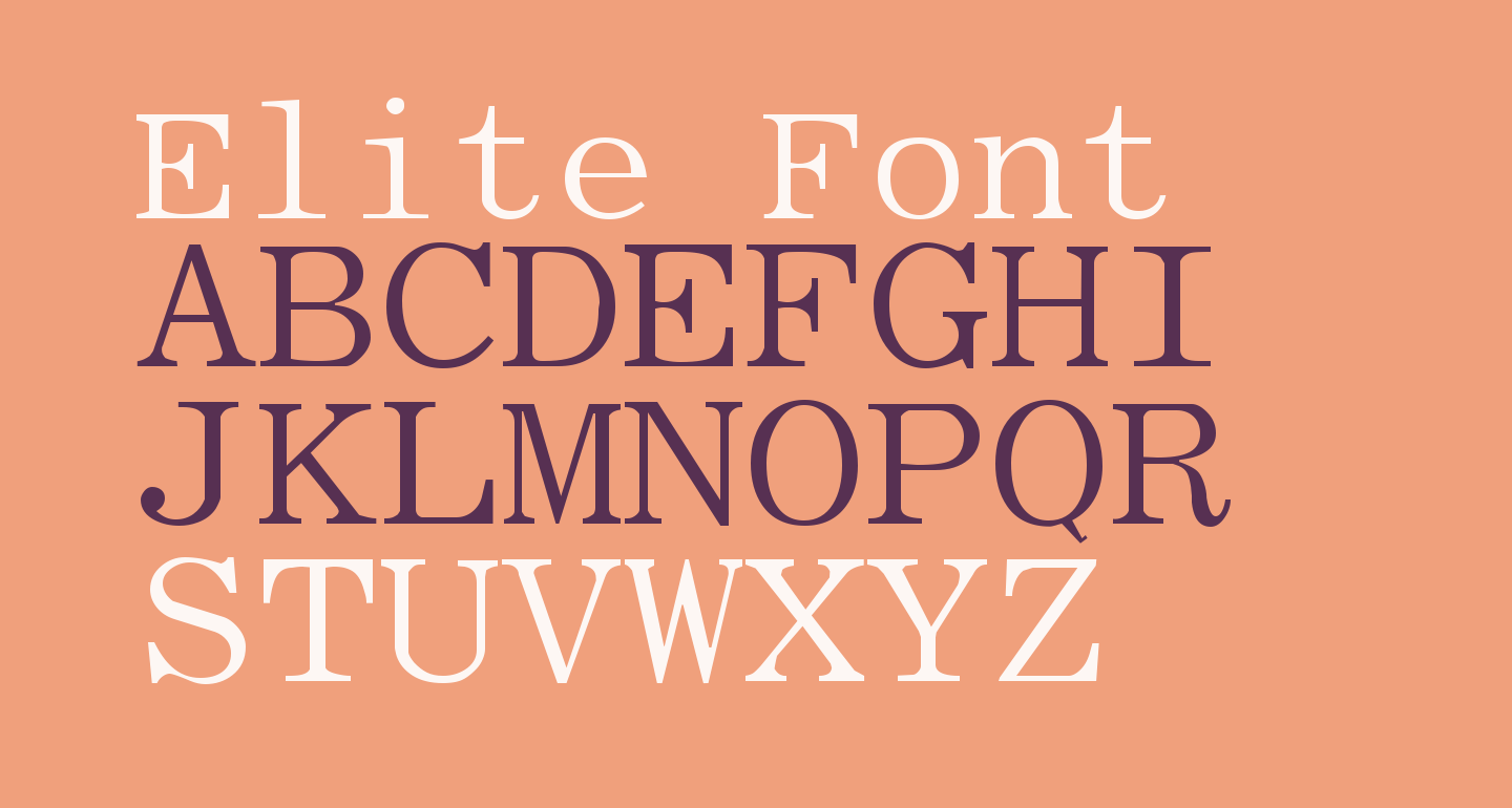 Elite free Font - What Font Is
