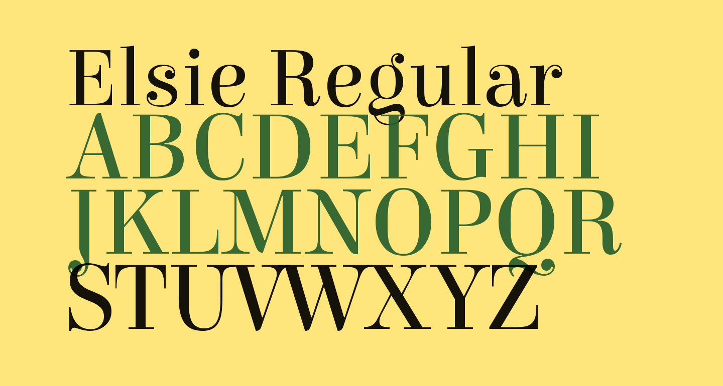 Elsie Regular free Font - What Font Is