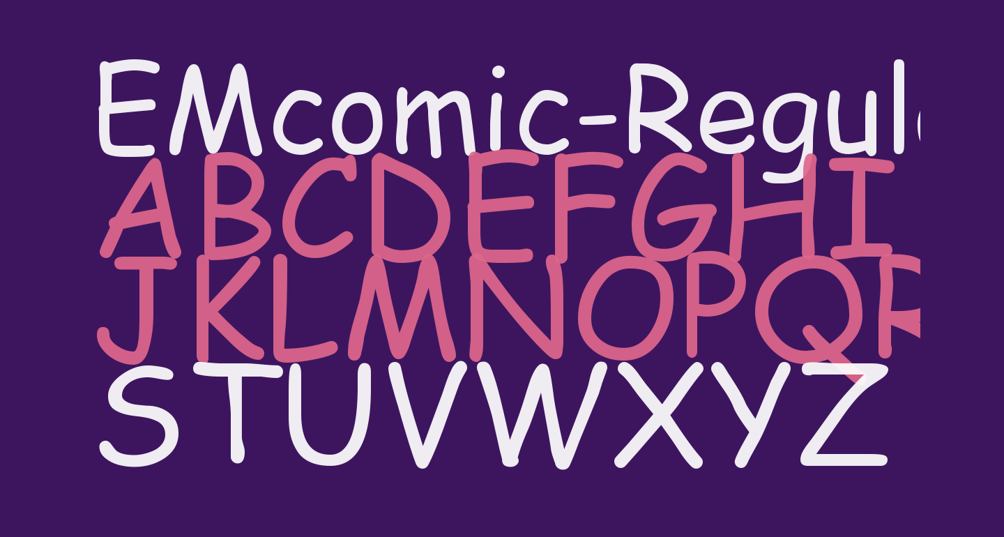 EMcomic-Regular free Font - What Font Is