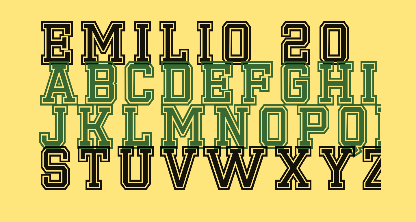 Emilio 20 free Font - What Font Is