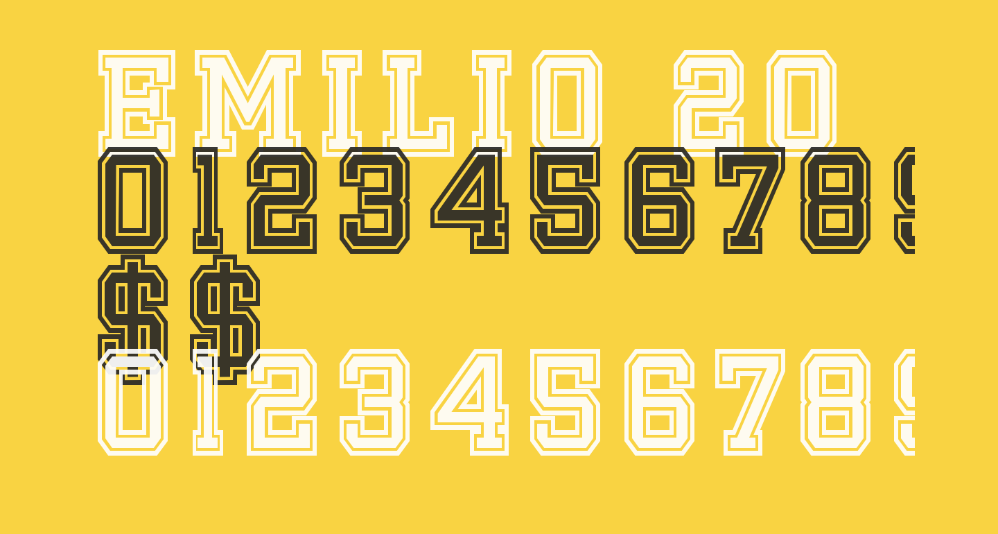 Emilio 20 free Font - What Font Is