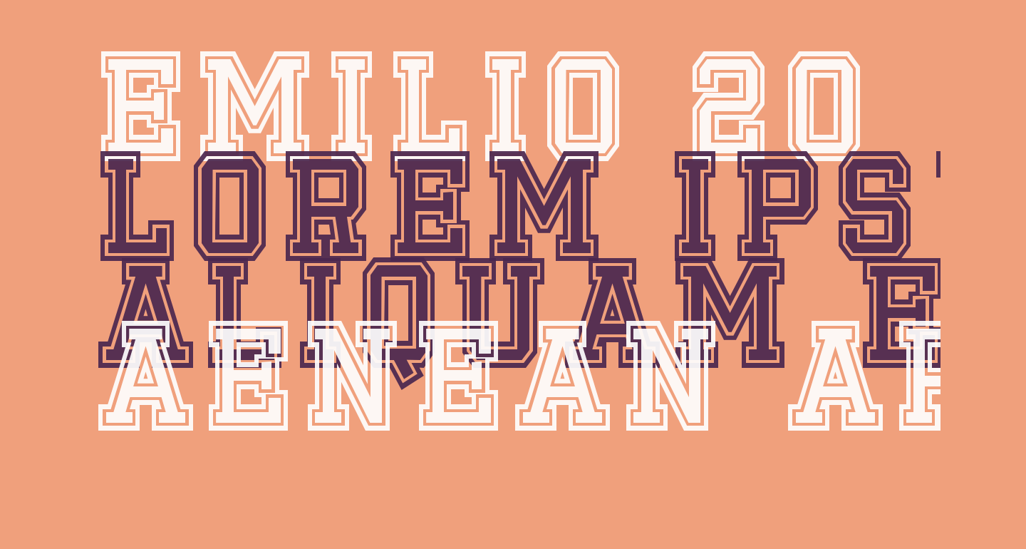 Emilio 20 free Font - What Font Is