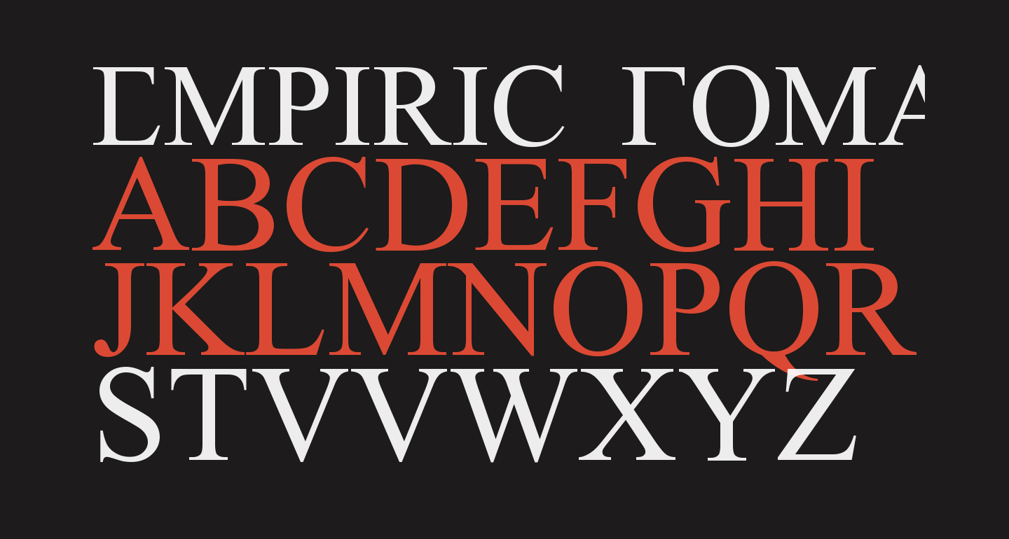 Empiric Roman free Font - What Font Is