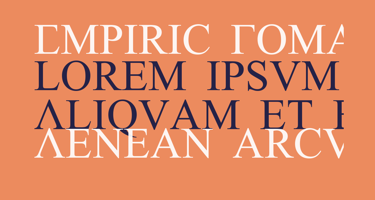 Empiric Roman free Font - What Font Is