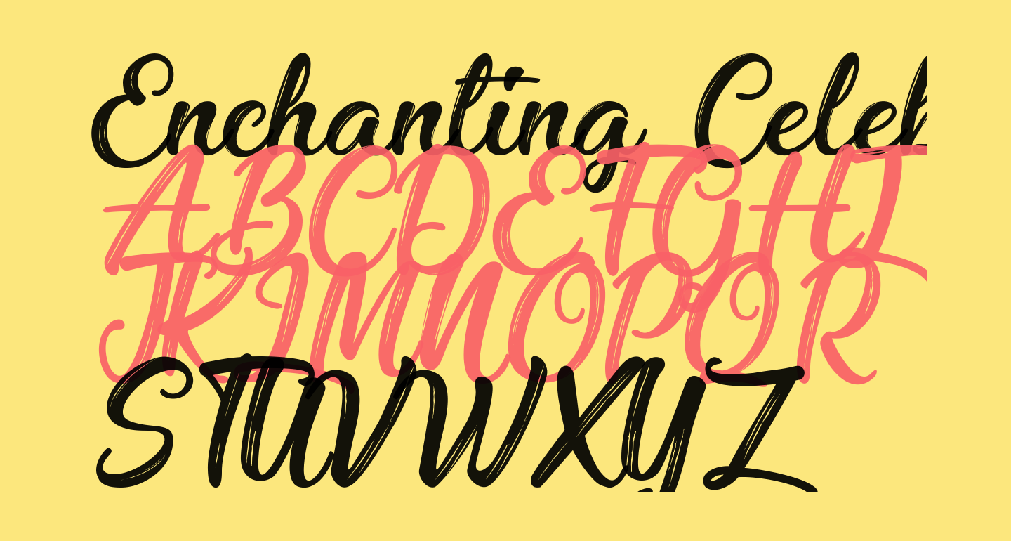 Enchanting Celebrations free Font - What Font Is
