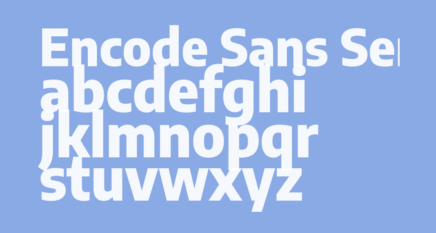 Encode Sans Semi Condensed ExtraBold free Font - What Font Is