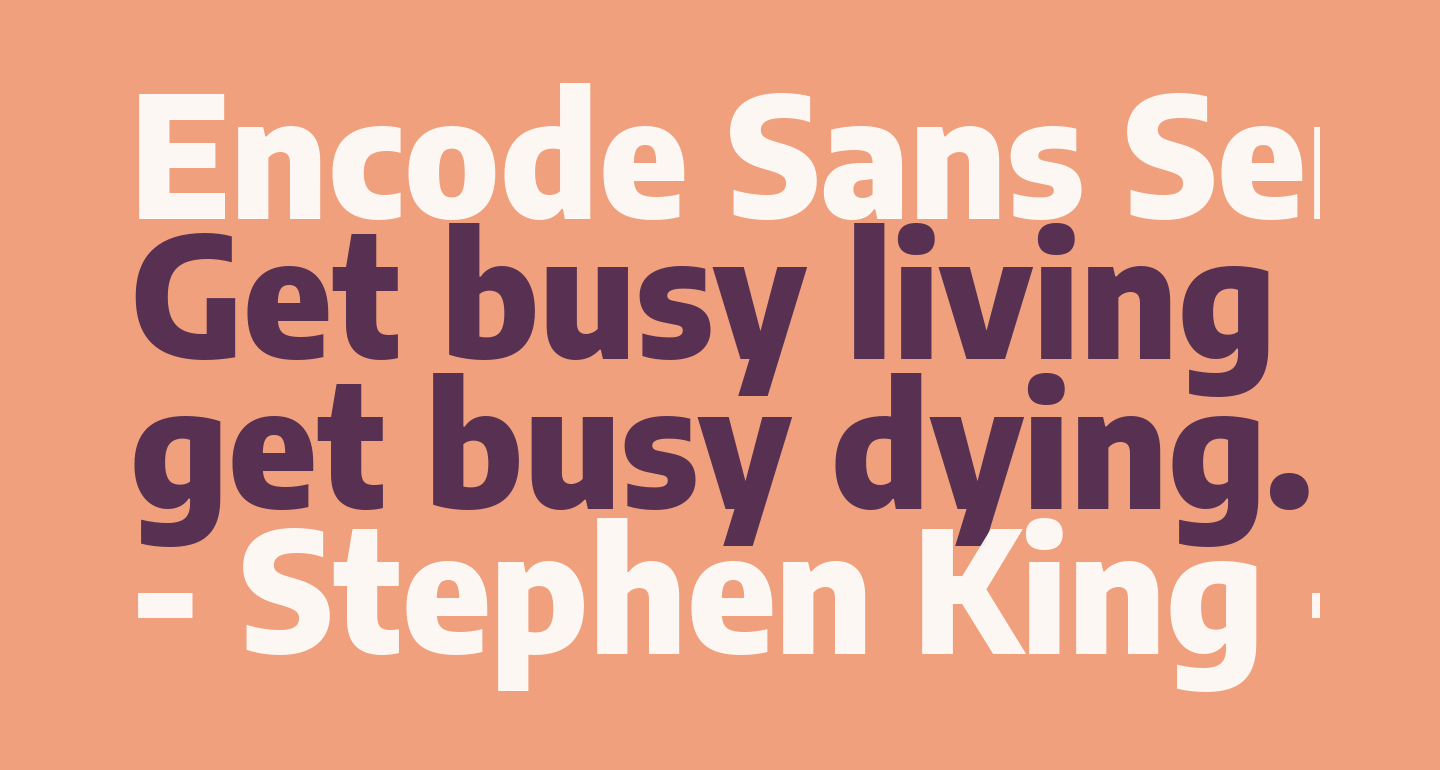 Encode Sans Semi Condensed ExtraBold free Font - What Font Is