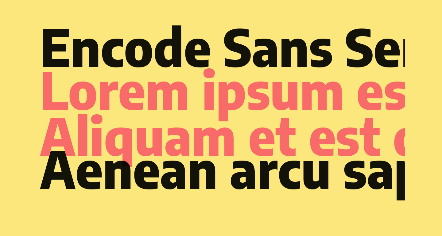 Encode Sans Semi Condensed ExtraBold free Font - What Font Is