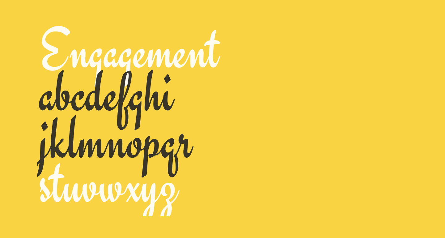 Engagement free Font - What Font Is