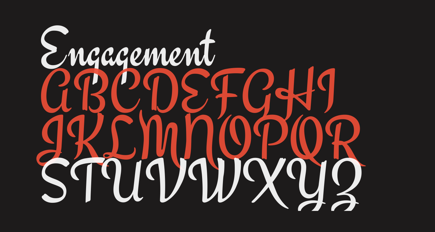 Engagement free Font - What Font Is