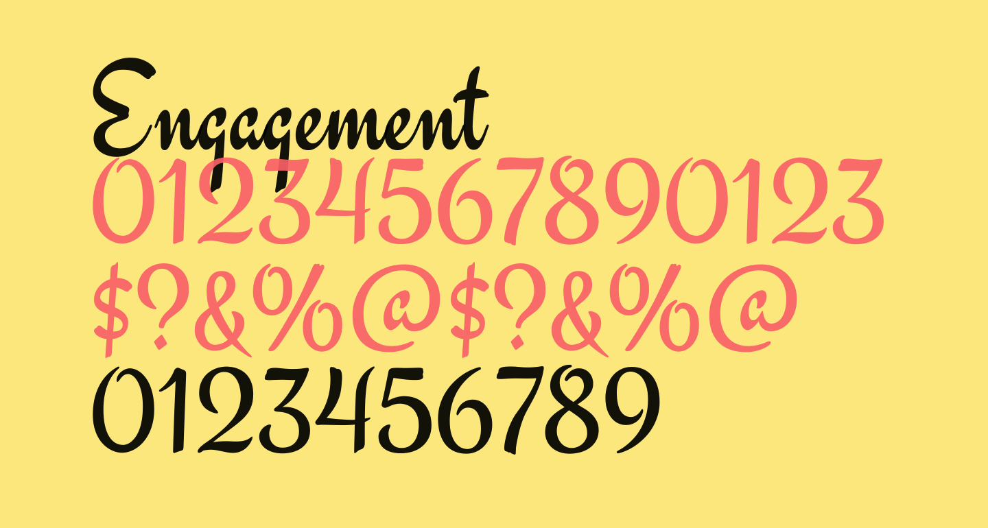 Engagement free Font - What Font Is