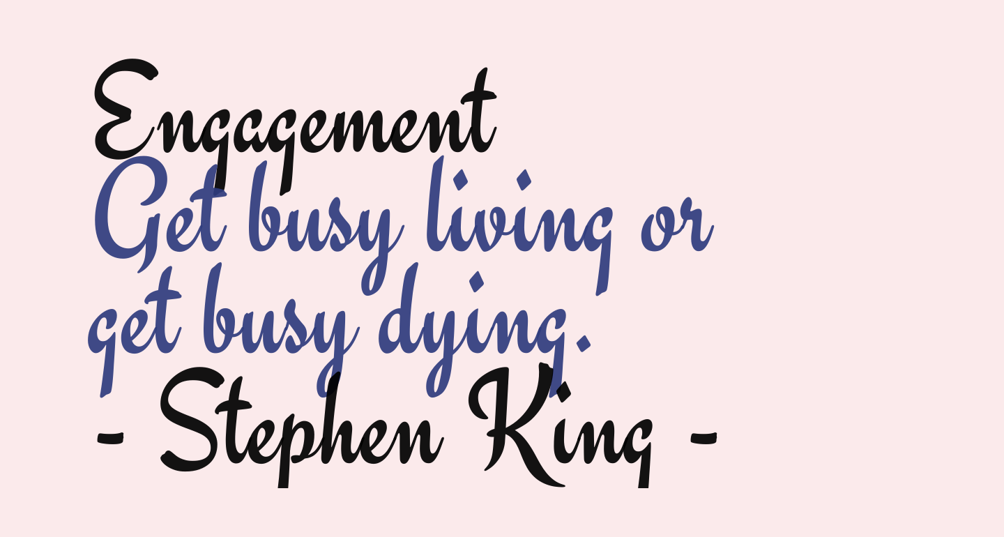 Engagement free Font - What Font Is