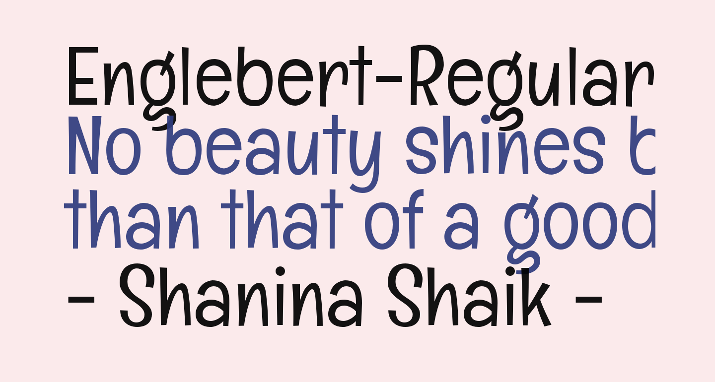 Englebert-Regular free Font - What Font Is