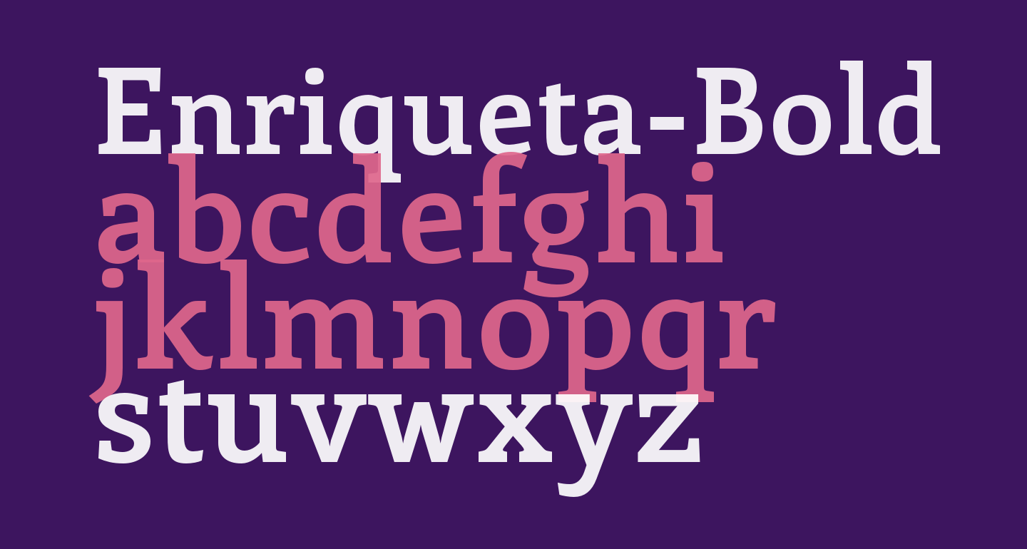 Enriqueta-Bold free Font - What Font Is