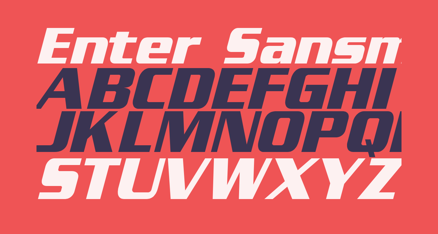 Enter Sansman Bold Italic free Font - What Font Is