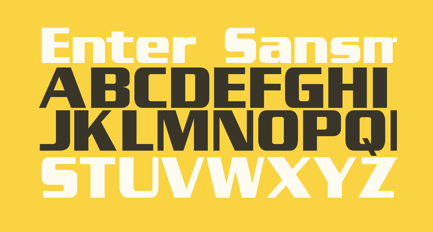 Enter Sansman Bold free Font - What Font Is