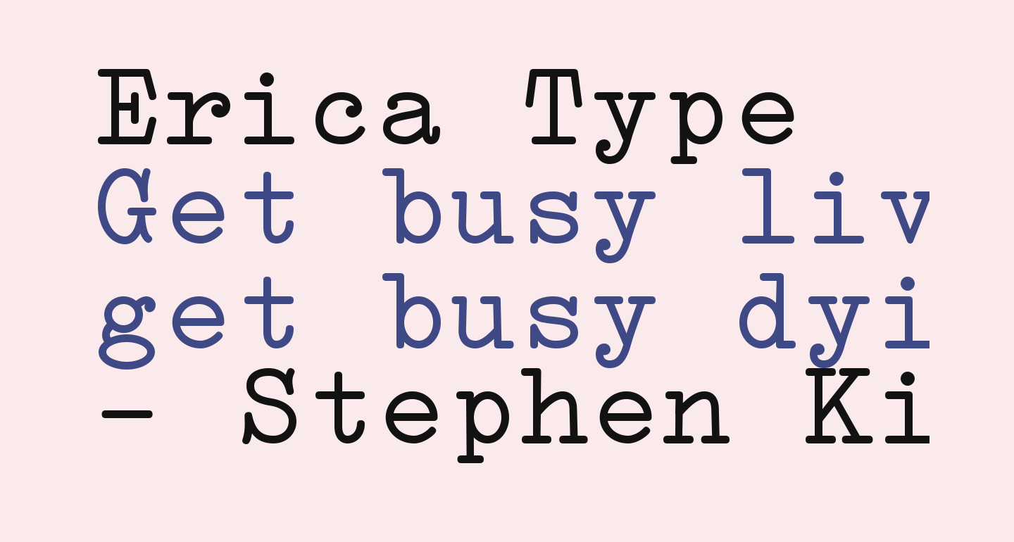 Erica Type free Font - What Font Is