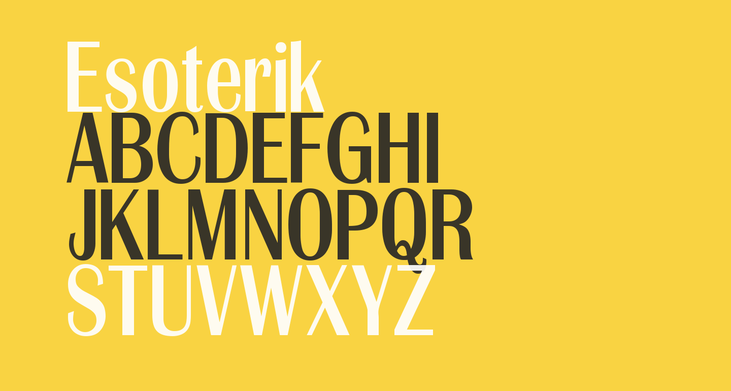 Esoterik free Font - What Font Is