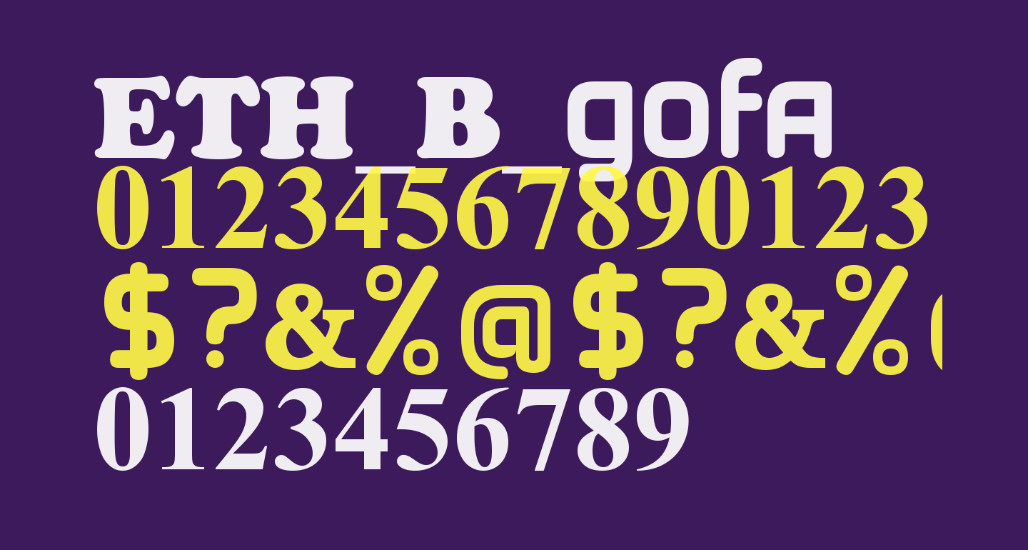 ETH_B_gofa free Font - What Font Is