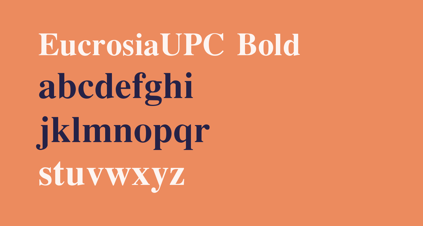 EucrosiaUPC Bold free Font - What Font Is