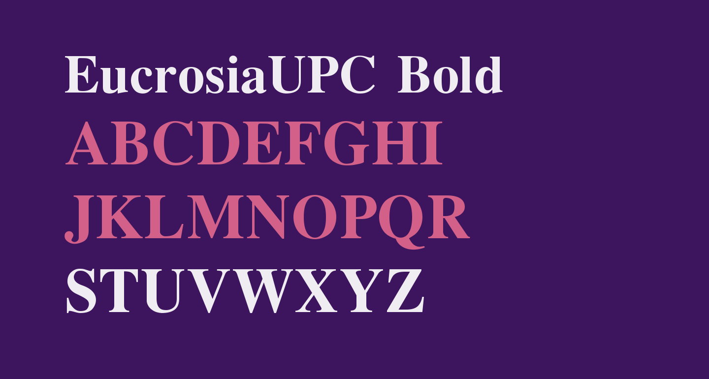 EucrosiaUPC Bold free Font - What Font Is