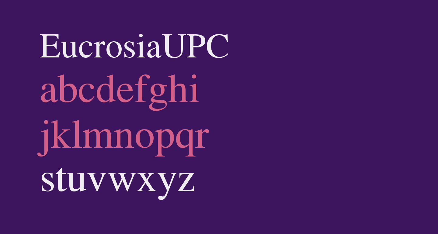 EucrosiaUPC free Font - What Font Is