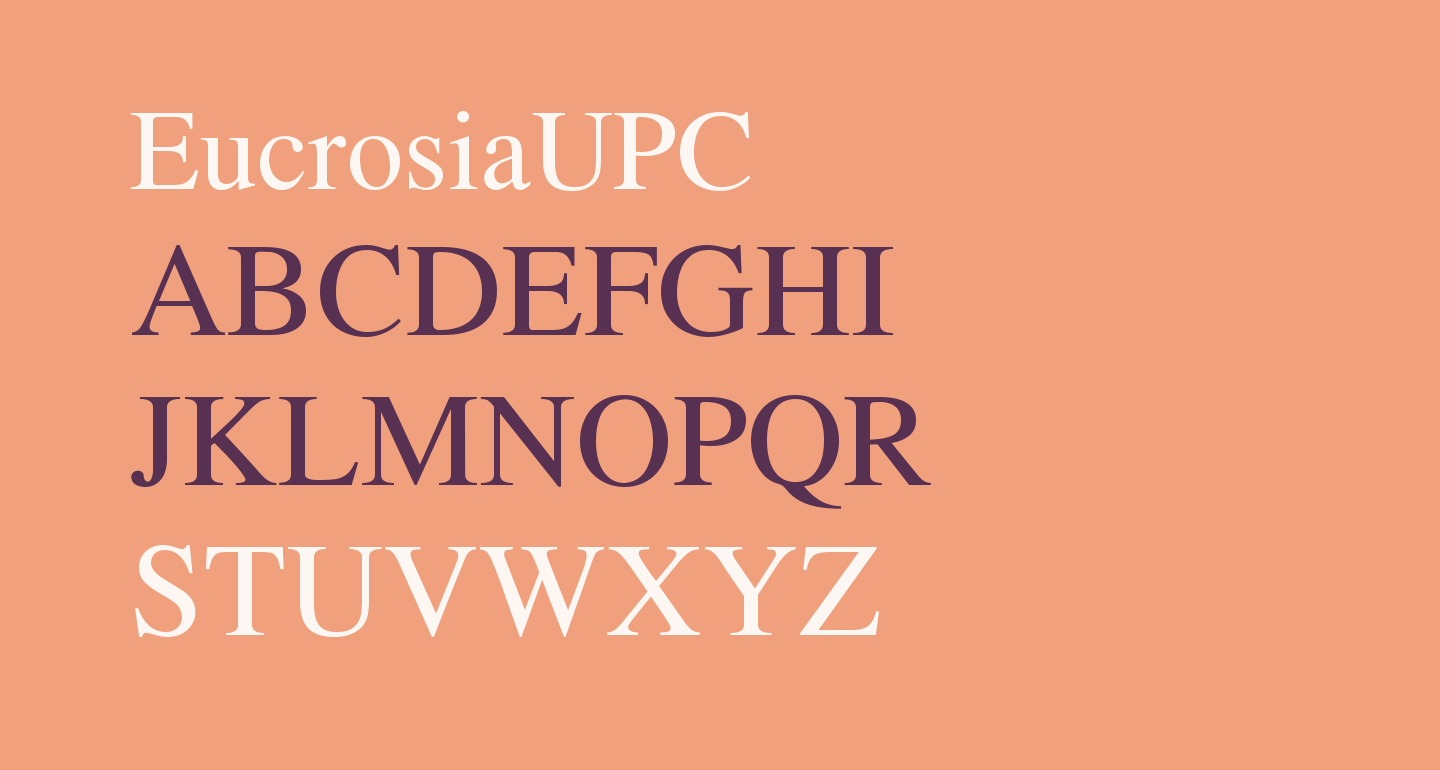 EucrosiaUPC free Font - What Font Is