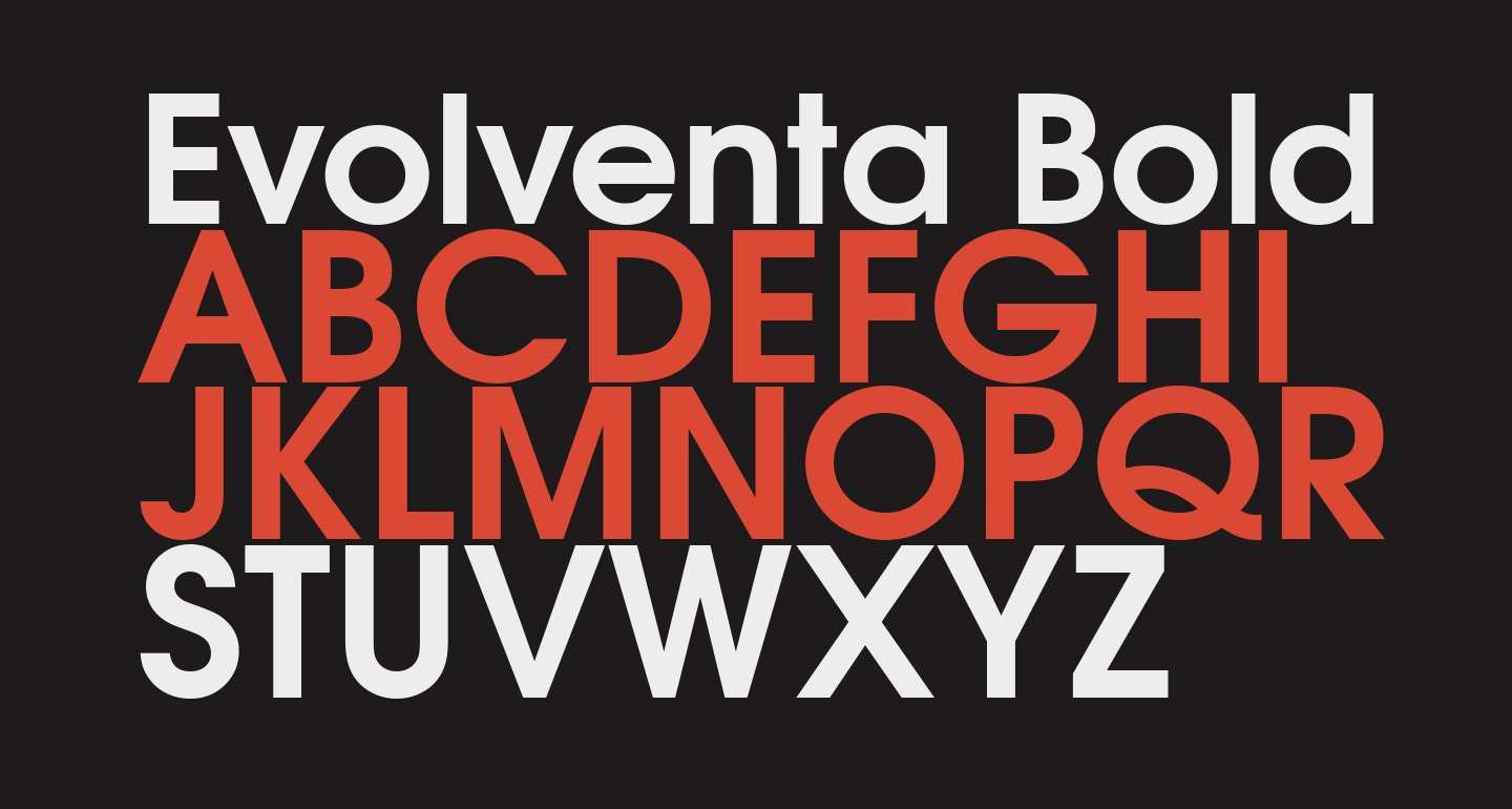 Evolventa Bold free Font - What Font Is