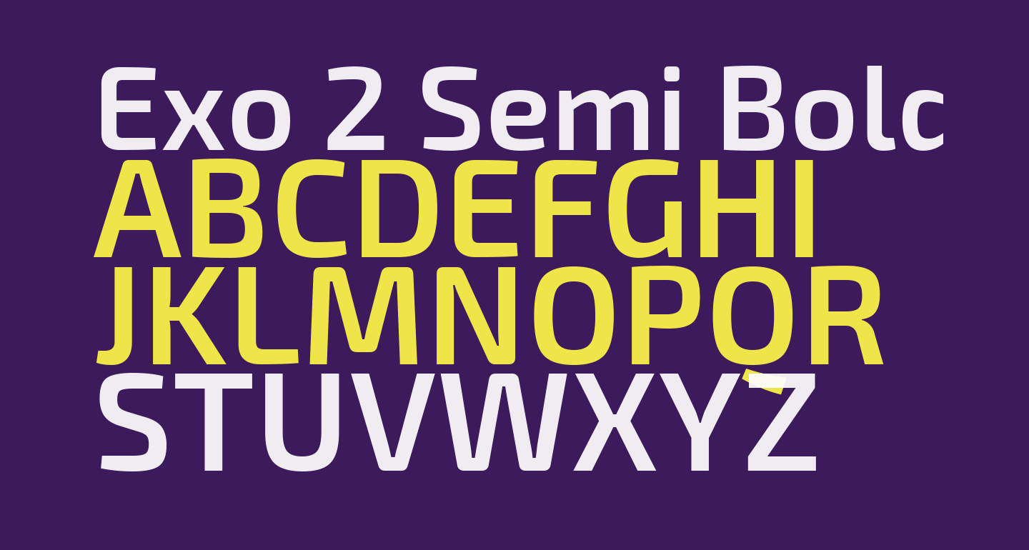 Exo 2 Semi Bold free Font - What Font Is