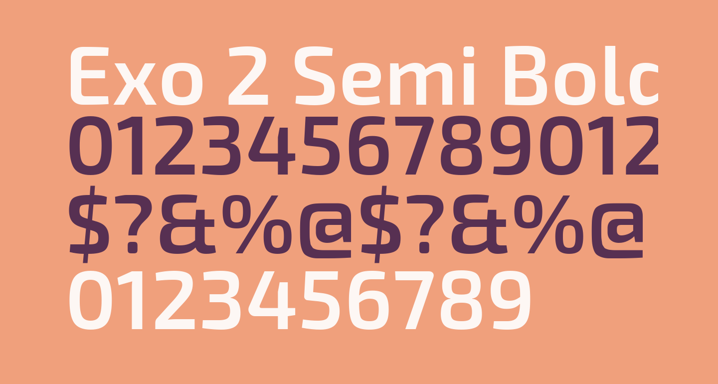 Exo 2 Semi Bold free Font - What Font Is